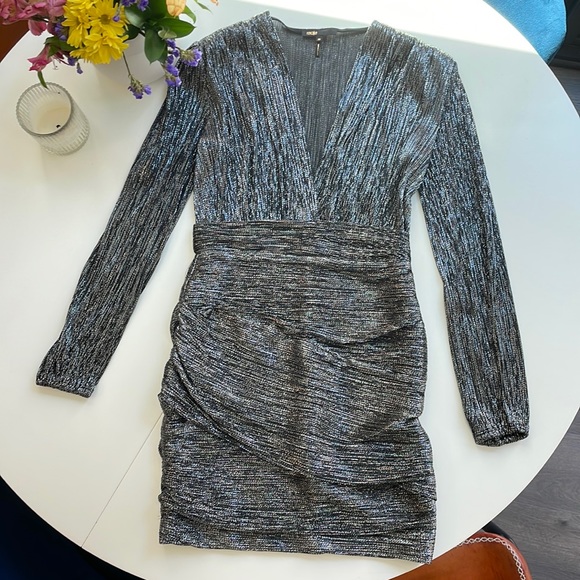 Maje | Dresses | Metallic Maje Body Con Dress | Poshmark